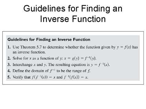 CHAPTER SECTION INVERSE FUNCTIONS Definition