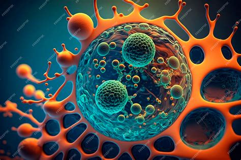 Premium Ai Image Human Cell Embryonic Stem Cell Microscope Background