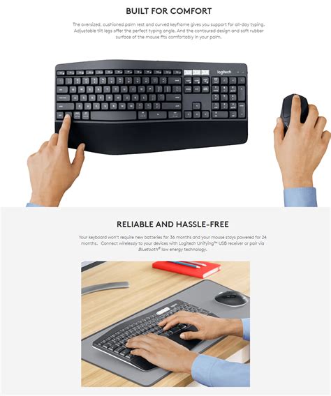 Logitech Mk850 Multi Device Performance 2 4ghz Wireless Keyboard And Mouse Combo Bluetooth