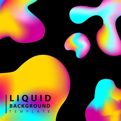 Premium Vector Fluid Abstract Background Colorful Liquid Shape