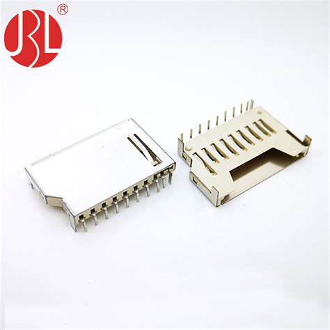 Push Pull External Surface Mount For Pcb Smt Sim Sd Card Socket Connectors For Card Reader Adapter