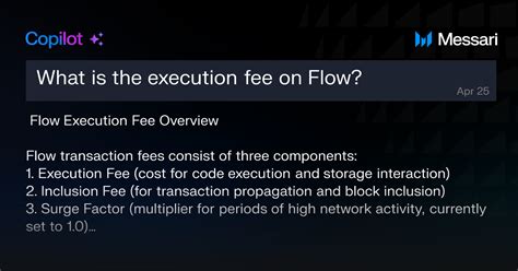 Understanding Flows Execution Fees Messari