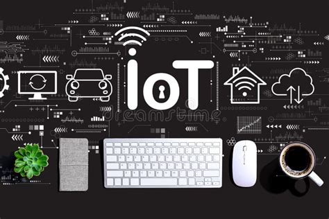 IoT Theme With A Computer Keyboard Stock Image Image Of Cloud Computing 193640297