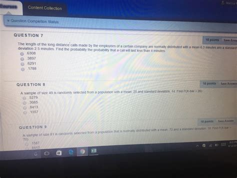 solved content collection question completion status