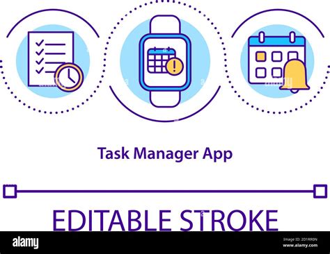 Task Manager App Concept Icon Stock Vector Image Art Alamy