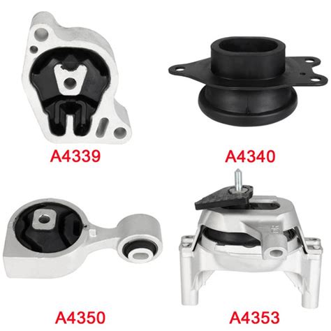 4pcs Engine Mount Kit For 2007 2017 Nissan Altima 25l A4339 A4340
