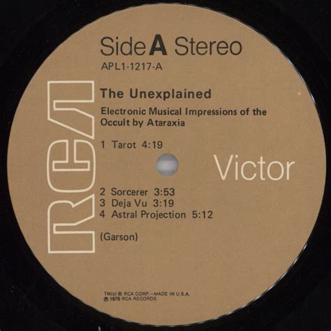Mort Garson Ataraxia The Unexplained Electronic Musical Impressions