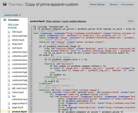 Editing Theme Code Editing Theme Code