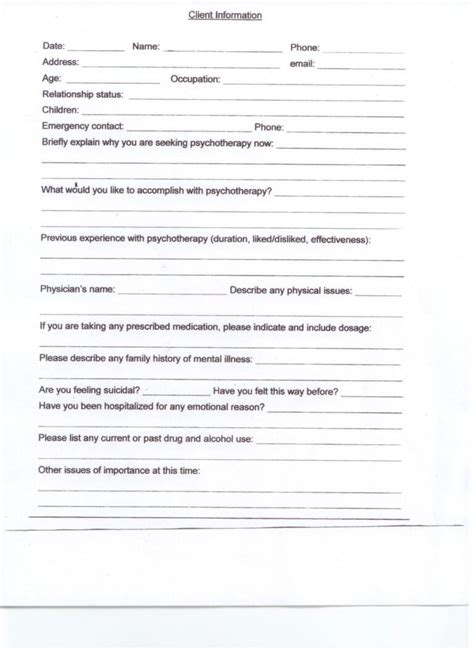 Professional Counseling Informed Consent Form Template