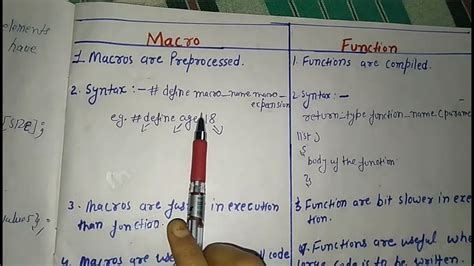 Difference Between Macros And Functions In C Language Youtube