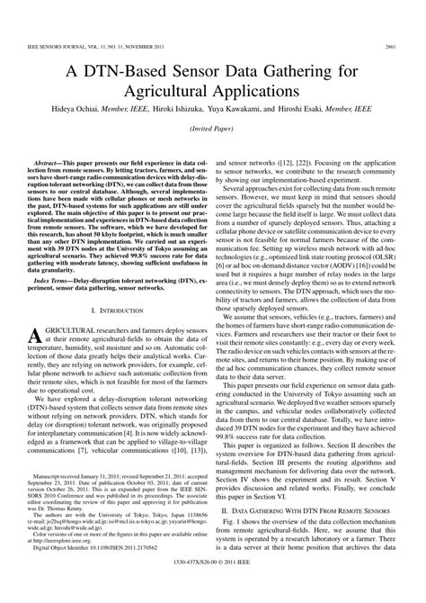Pdf A Dtn Based Sensor Data Gathering For Agricultural Applications