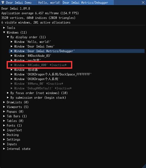 Combos With Different Labels Behave Like One Combo In Tabbar Issue Ocornut Imgui GitHub