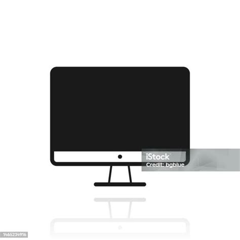 데스크톱 컴퓨터 흰색 배경에 반사된 아이콘 169에 대한 스톡 벡터 아트 및 기타 이미지 169 Hd 포맷 Hdtv