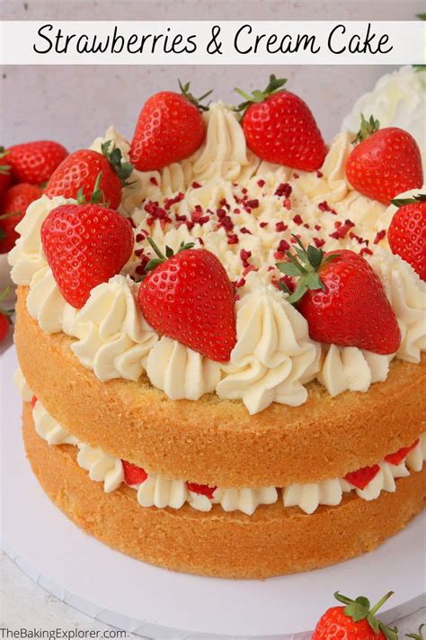 Strawberry Cream Cake Wildflour At Georgia Sturt Blog