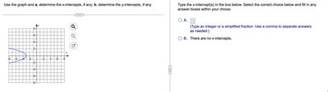 Solved Use The Graph And A ﻿determine The X Intercepts If