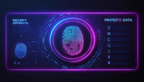 Premium Photo Fingerprint Biometric Scan Cyber Security Technology