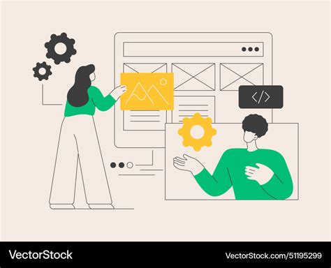 Website Template Abstract Concept Royalty Free Vector Image
