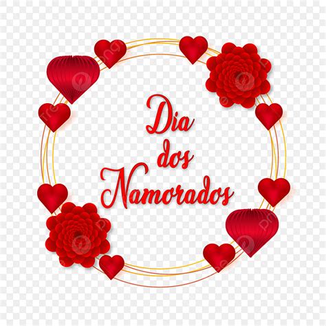 Dia Dos Namorados Vector Png Images Beautiful Red Heart Dia Dos
