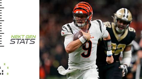 Next Gen Stats Cincinnati Bengals Quarterback Joe Burrows 3 Most
