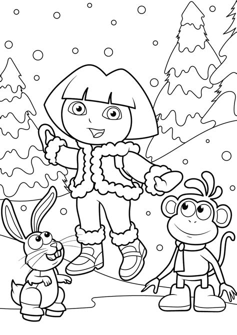 Dora The Explorer Colouring Sheets