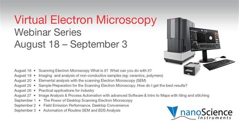 Join Thermo Scientific And Nanoscience Instruments For A Webinar Series