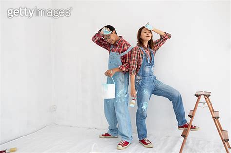 Young Asian Couple In Yom Bear And Plaids Shirts In Concept Couple Help