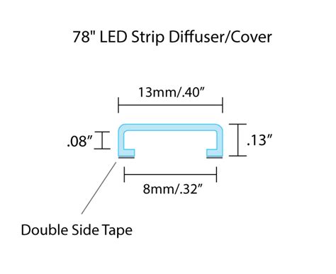 78 Milky Led Strip Diffusercover