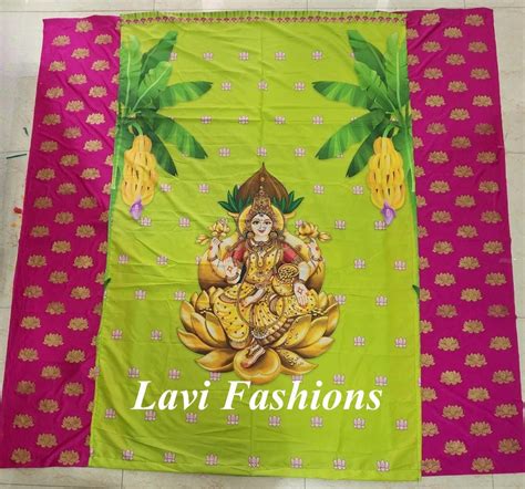 Preorder Lotus Design Backdrop Cloth Laxmi Backdrop Festive Backdrop