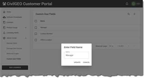 Managing Custom User Fields In Civilgeo Customer Portal