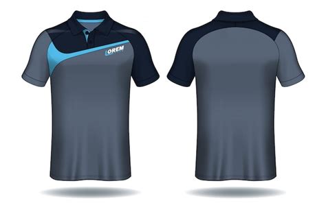 티셔츠 폴로 디자인 스포츠 저지 템플릿 프리미엄 벡터
