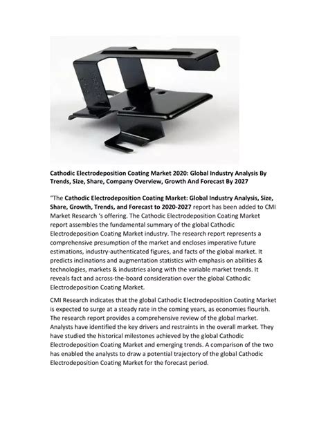 Ppt Cathodic Electrodeposition Coating Market Powerpoint Presentation