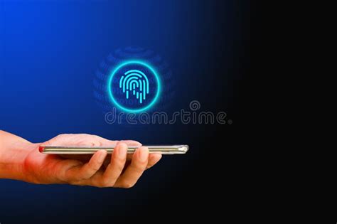 Cyber Security Concept Electronic Fingerprint With The Binary Number And Earth On Futuristic
