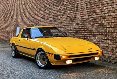 Yellow Mazda Rx7 Sports Car
