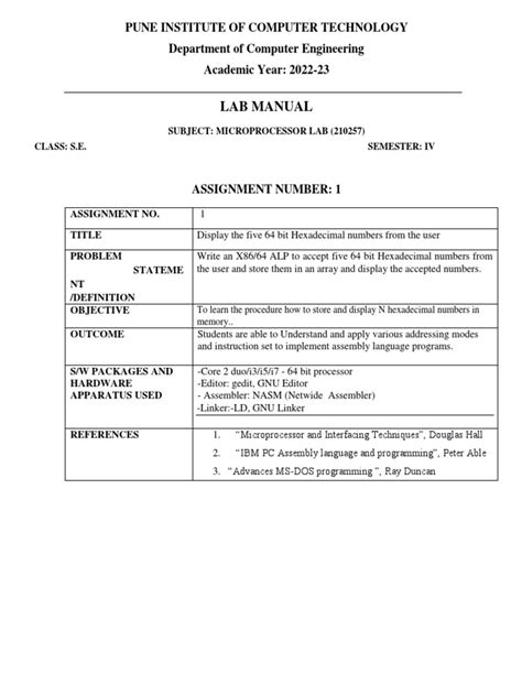 Mpl Labmanual Pdf Assembly Language String Computer Science