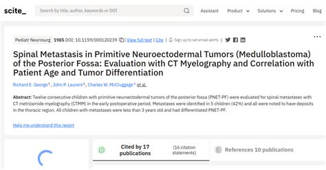 Spinal Metastasis In Primitive Neuroectodermal Tumors Medulloblastoma Of The Posterior Fossa