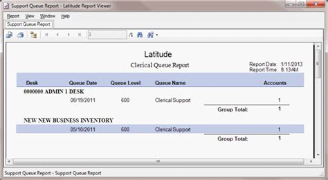 Latitude Help Generate A Clerical Queue Report