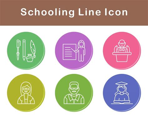 Schooling Vector Icon Set 21427379 Vector Art At Vecteezy