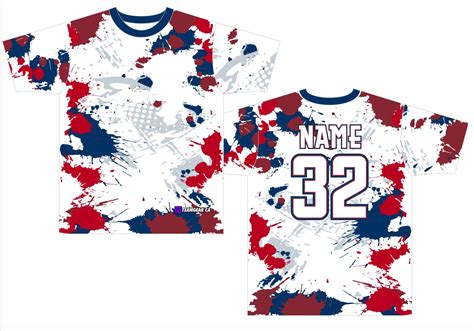 Paint Splatter Red White And Blue Softball Jersey Team Gear Canada