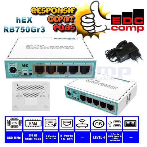 Jual Mikrotik Rb750gr3 Hex Rb750gr3 Hex Router Mikrotik Shopee Indonesia