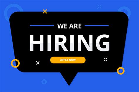 우리는 개념을 고용하고 있습니다 연설 거품에 구공공 광고 기하학적 배너 디자인 벡터 일러스트레이션 객실 있음에 대한 스톡 벡터 아트 및 기타 이미지 Istock