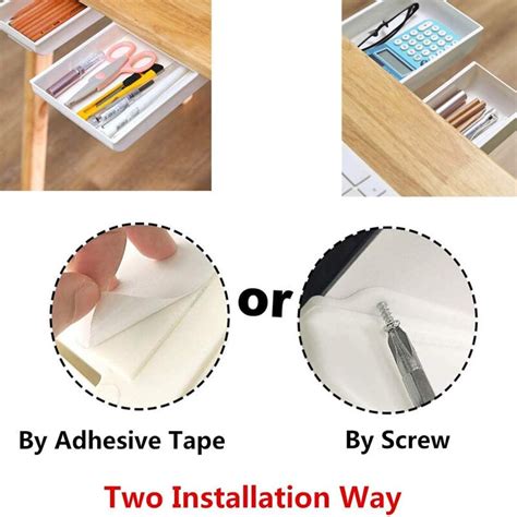 Badu Bg Самозалепваща се поставка за моливи Под чекмеджето на бюрото Кутия за съхранение Скрит