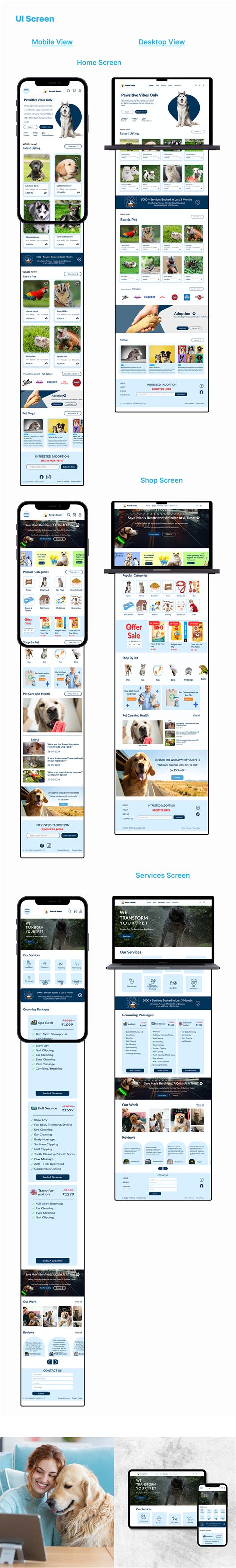 Paws Hands Responsive Web Design Behance