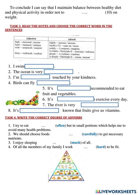Health Live Worksheets