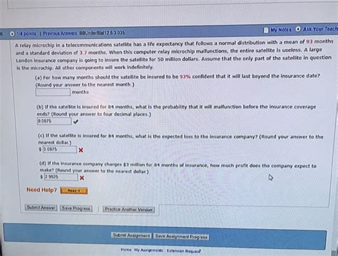 Solved My Notes Ask Your Teach 8 。14 Points Pievous Answers