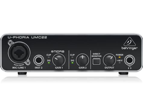 Interfaces De Audio Interfaz De Audio Behringer Uphoria Umc22