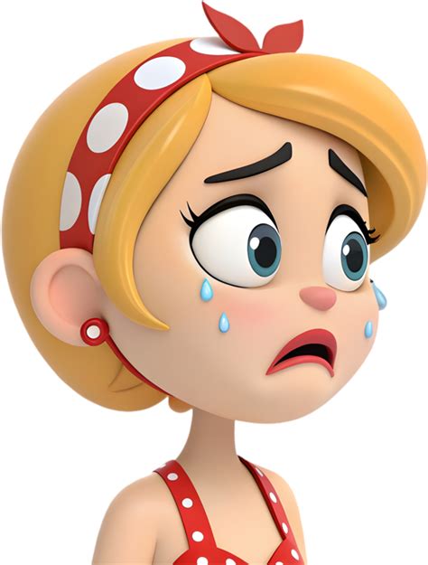 Pin Up Girl Featuring A Dramatic Emotion 55531177 Png