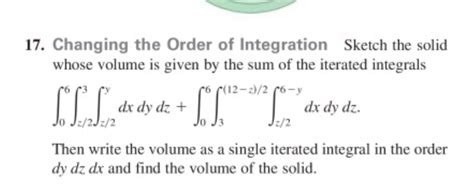 sketch the solid whose volumes is given by the sum of