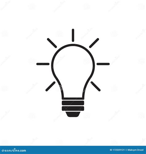 Light Bulb Line Icon Vector Isolated On White Background Idea Icon