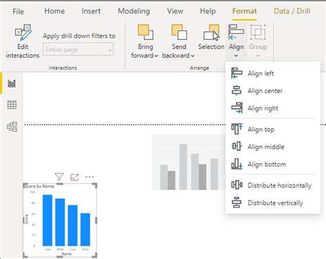 allign all the charts vertically fixing the y axis microsoft