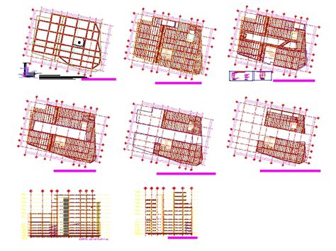 Planos Estructurales Edificio De Uso Mixto De 8 Plantas 237 Mb